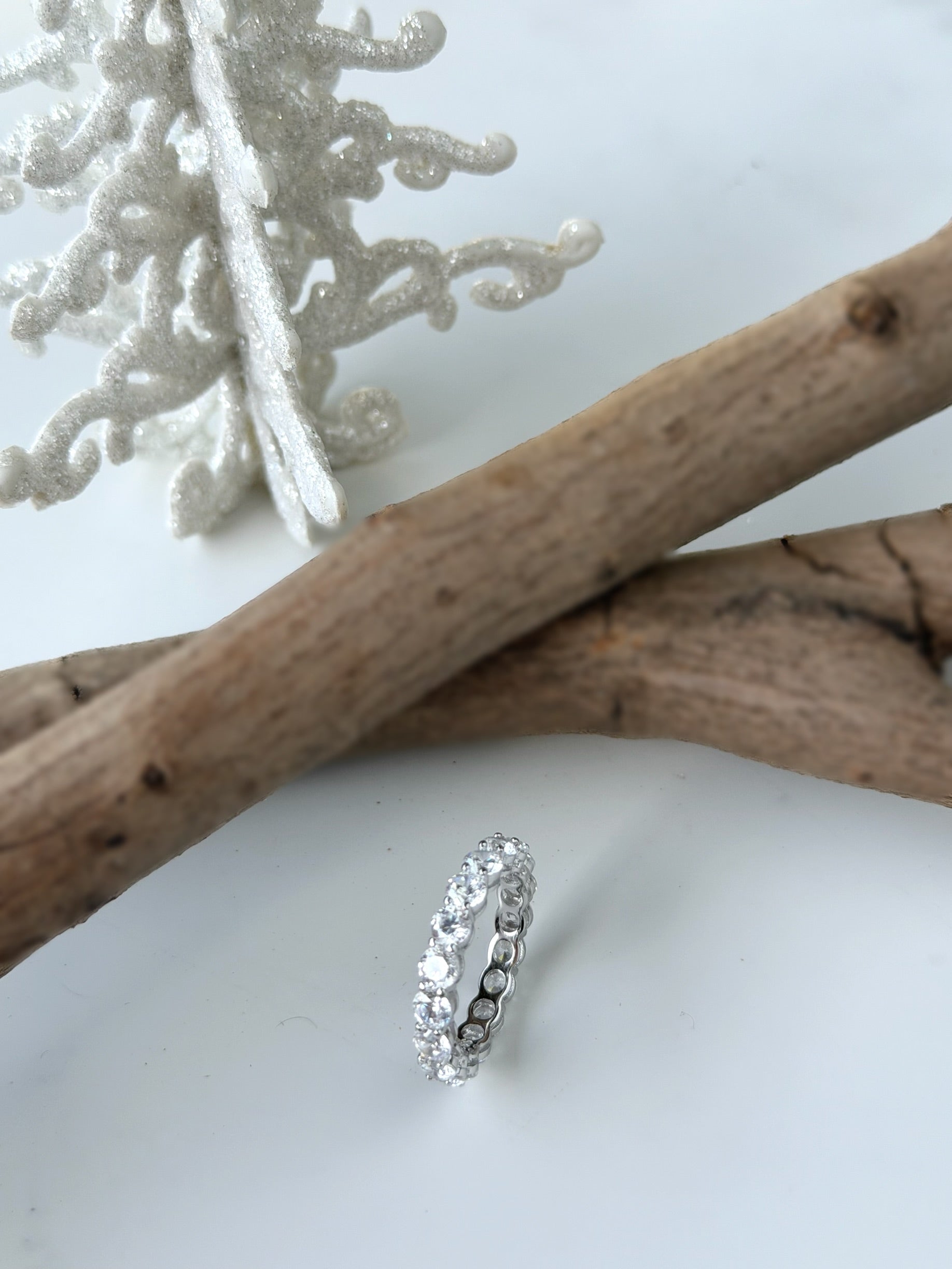 Eternity Ring Round Stone Design – Azalea Silver Jewelry