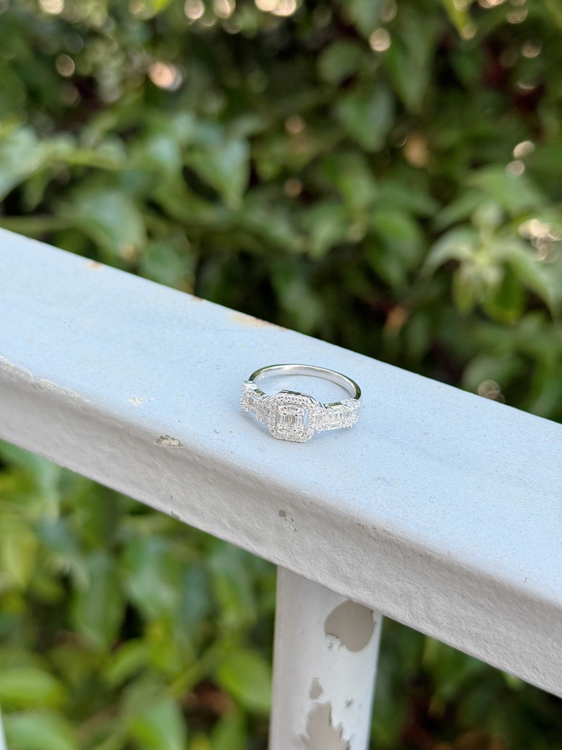 Square Stone Design Ring – Azalea Silver Jewelry